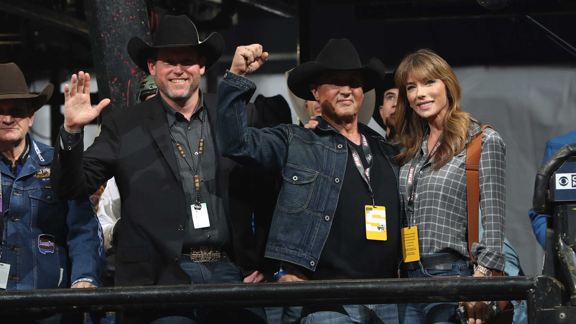 PBR | Stallone takes in PBR event and watches bull Yo Adrian! buck